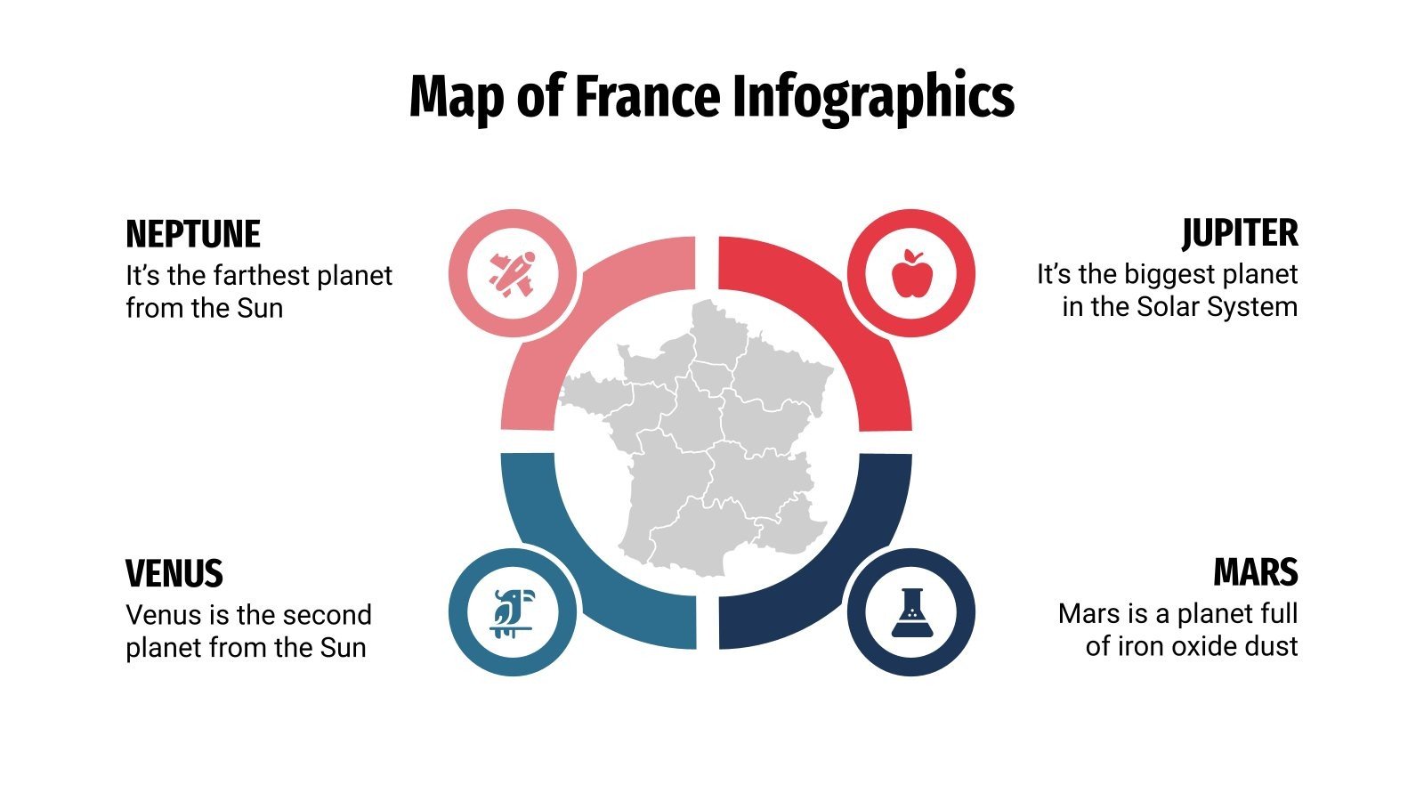 Map of France Infographics for Google Slides and PowerPoint