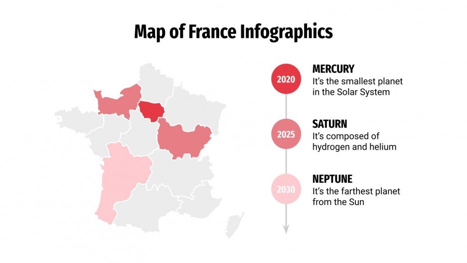 Map of France Infographics for Google Slides and PowerPoint