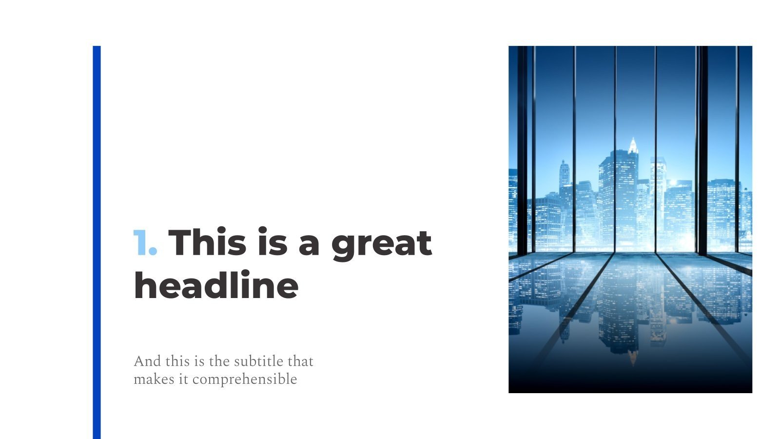 Elegant Blue Google Slides and PowerPoint Template