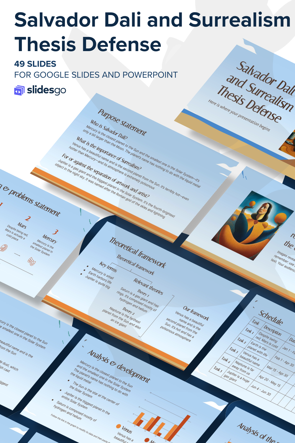 Salvador Dali and Surrealism Thesis Defense | Google Slides