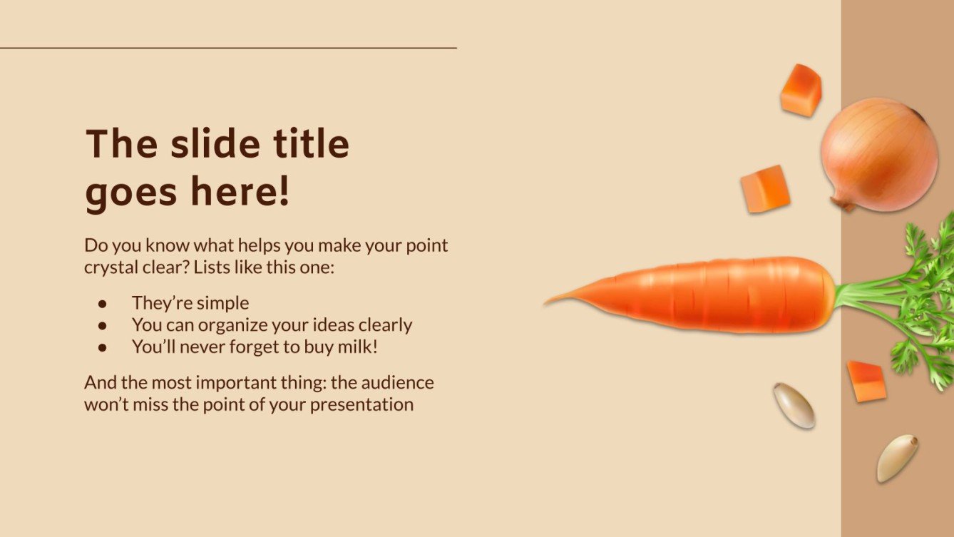 Cooking with Carrots: Flavors and Recipes | Google Slides