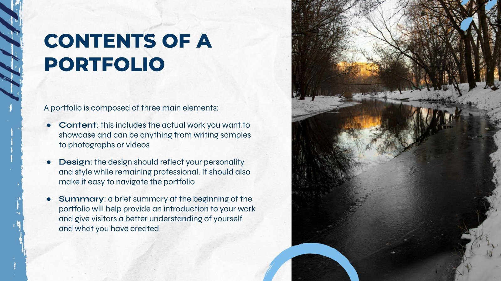 Winter Color Palette Portfolio Presentation