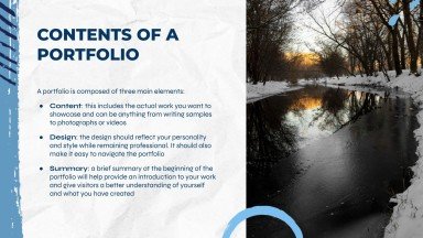 Winter Color Palette Portfolio Presentation