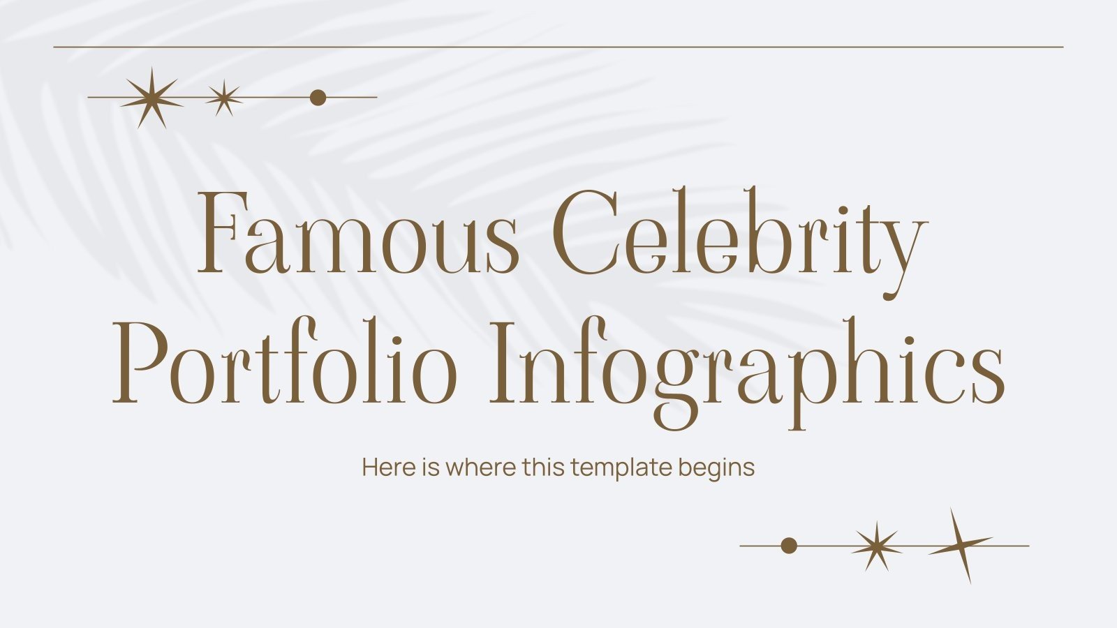 Famous Celebrity Portfolio Infographics | Google Slides