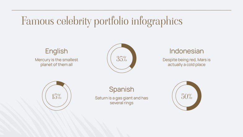 Famous Celebrity Portfolio Infographics | Google Slides