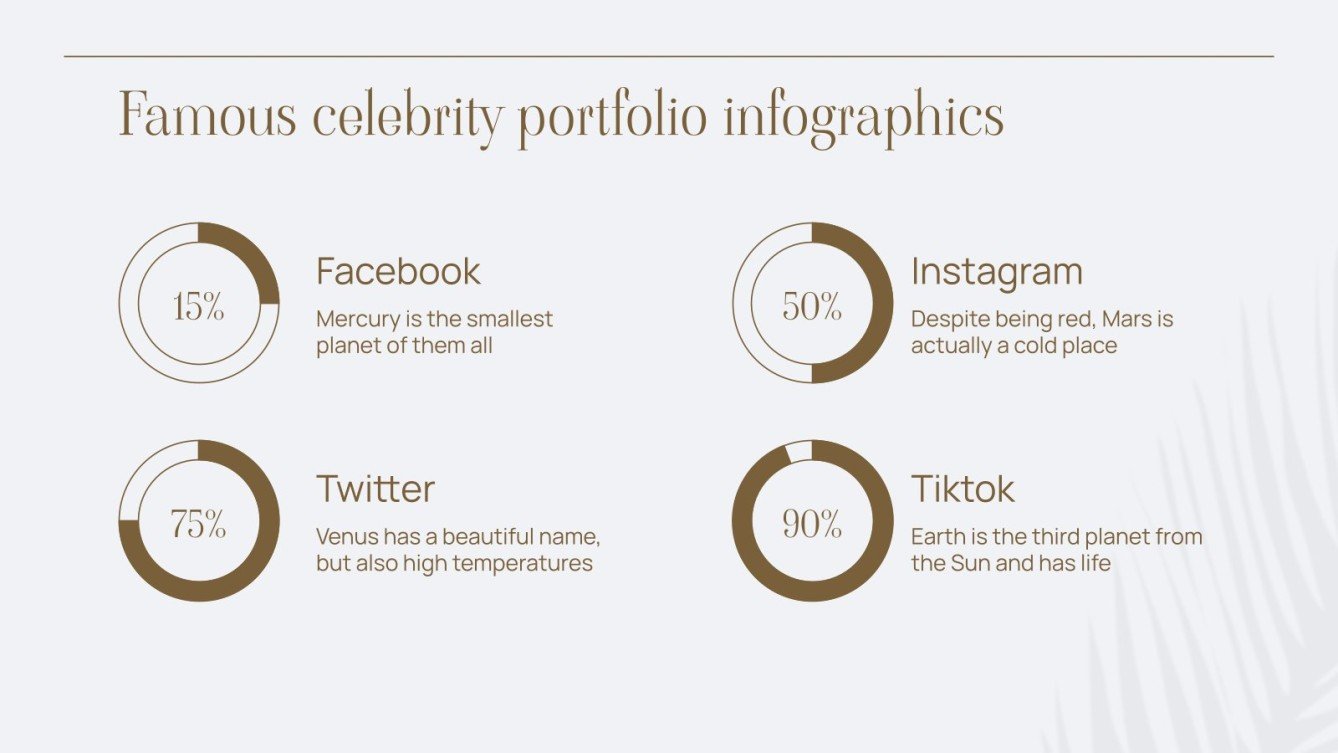 Famous Celebrity Portfolio Infographics | Google Slides