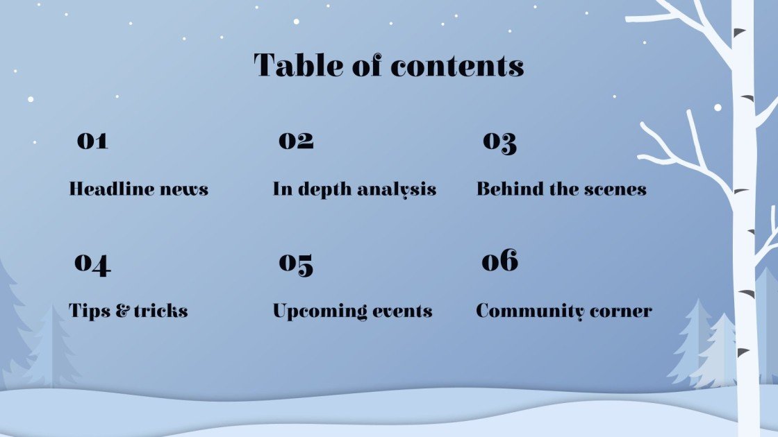 Winter Edition Newsletter | Google Slides & PowerPoint