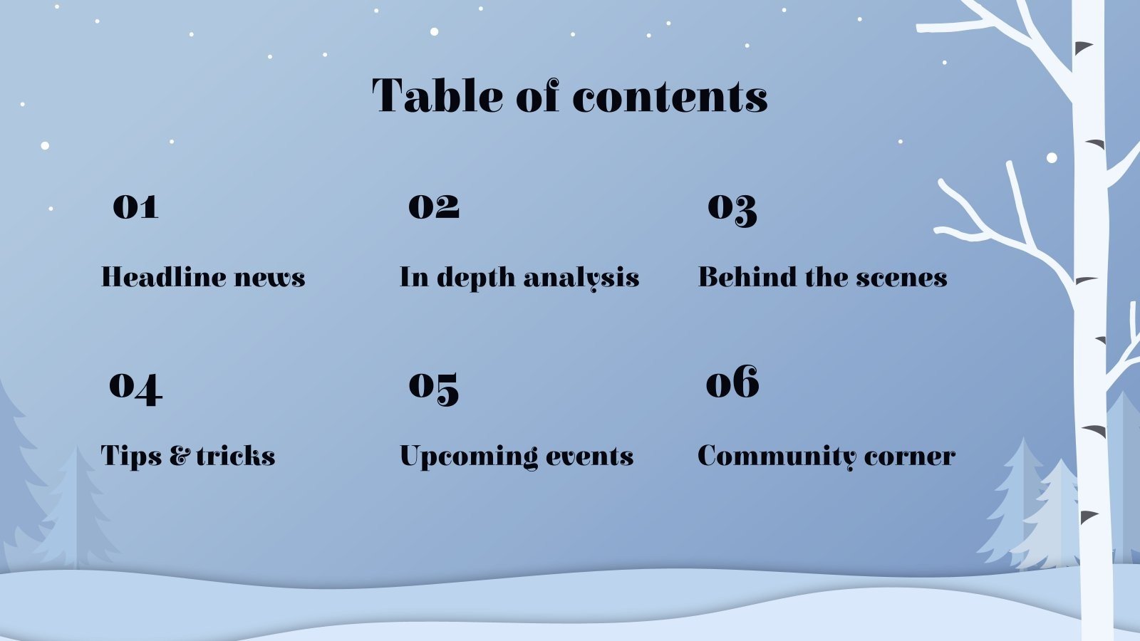 Winter Edition Newsletter | Google Slides & PowerPoint