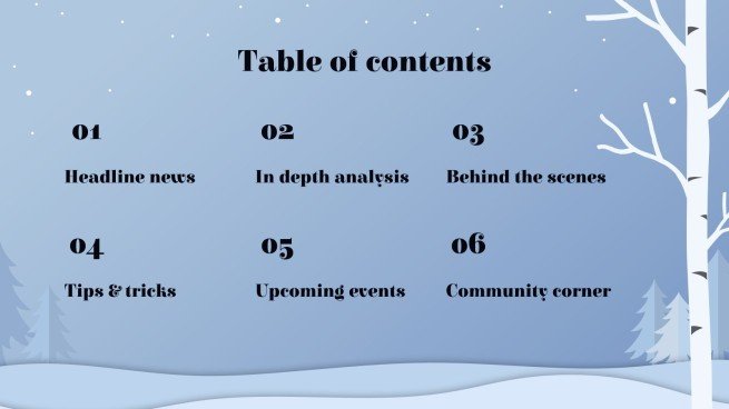 Winter Edition Newsletter | Google Slides & PowerPoint