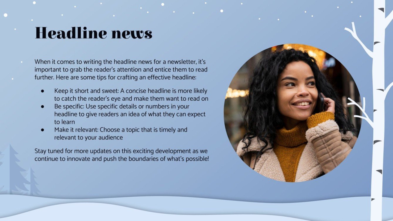 Winter Edition Newsletter | Google Slides & PowerPoint