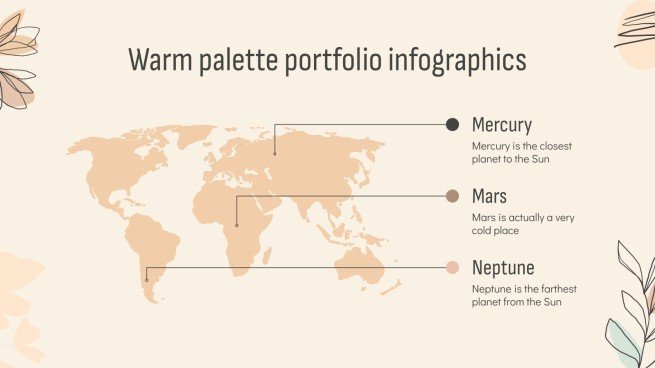 Warm Palette Portfolio Infographics | Google Slides & PPT