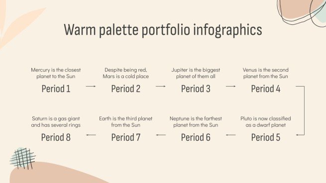 Warm Palette Portfolio Infographics | Google Slides & PPT