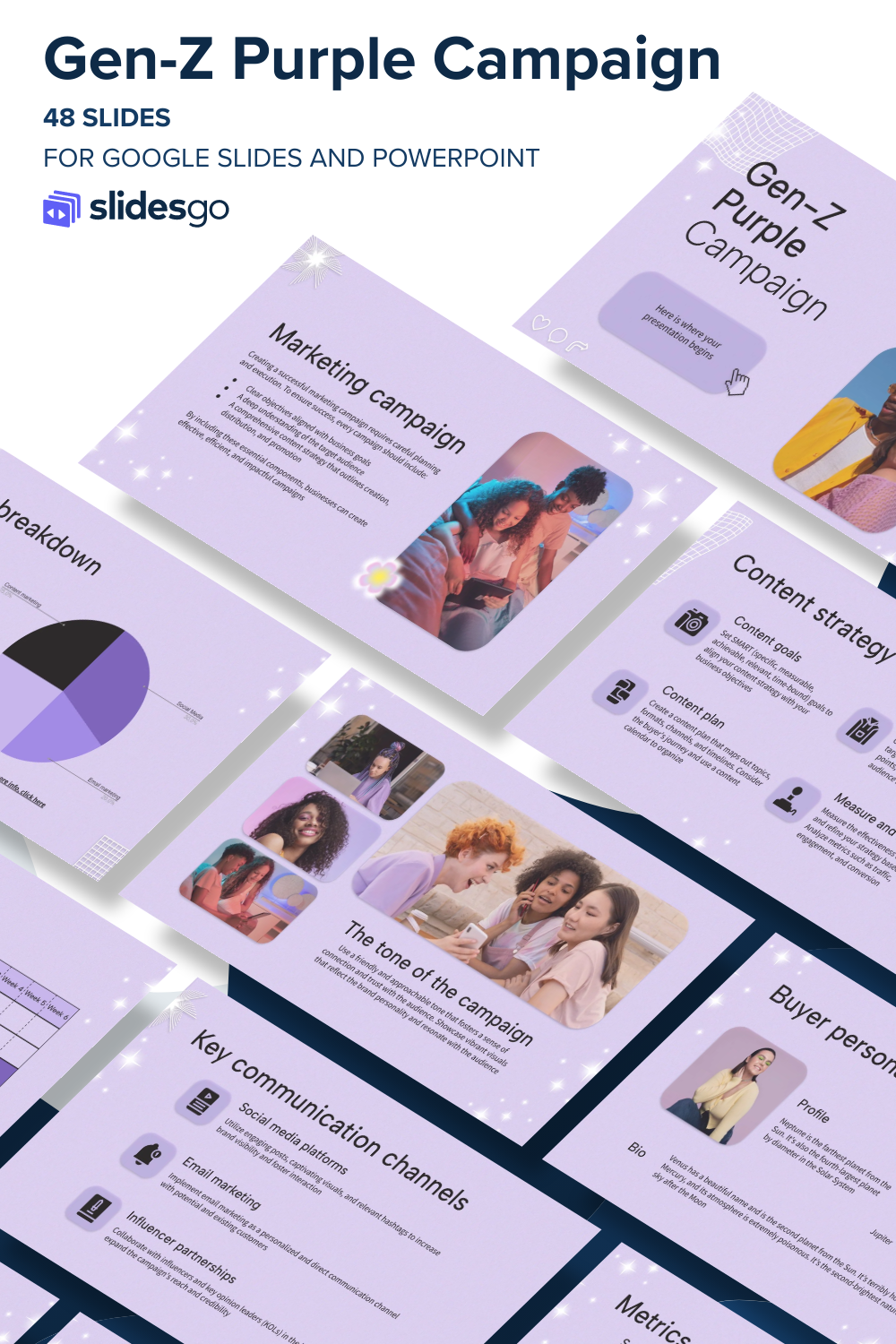 Gen-Z Purple Campaign | Google Slides & PowerPoint