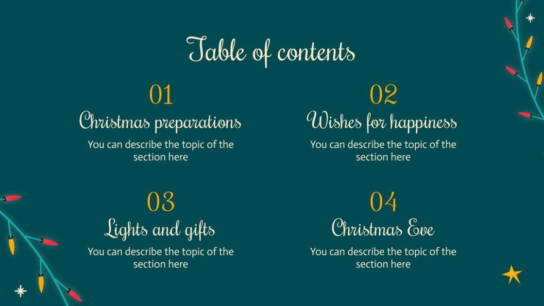 Christmas Lights Theme | Google Slides & PowerPoint