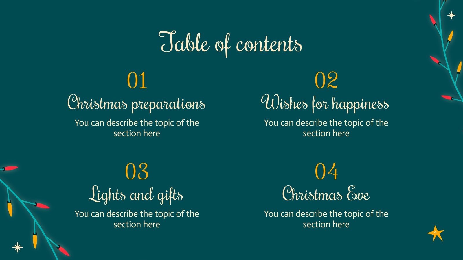 Christmas Lights Theme | Google Slides & PowerPoint