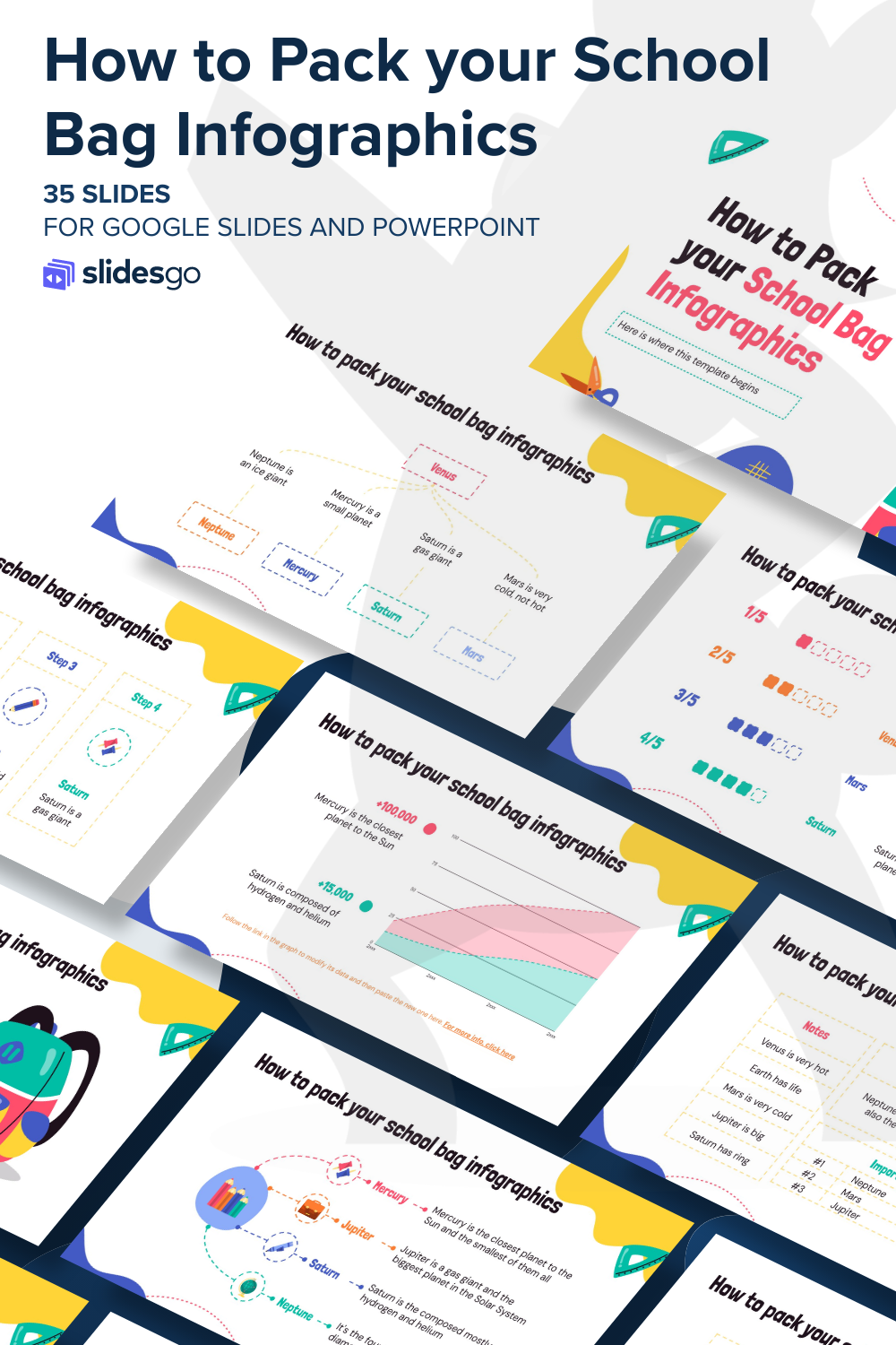 How to Pack your School Bag Infographics | Google Slides