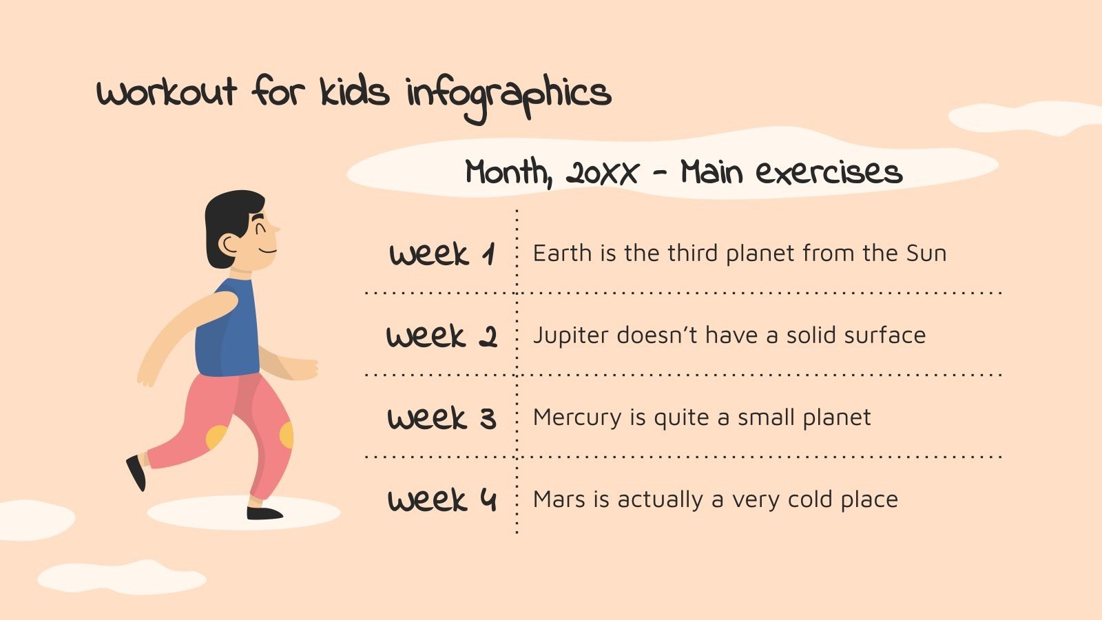 Workout for Kids Infographics | Google Slides & PowerPoint