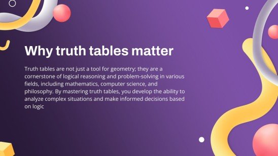 Intro to Truth Tables | Google Slides & PowerPoint