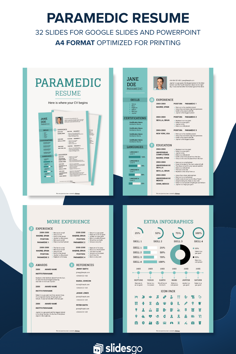 Paramedic Resume Presentation | Google Slides & PowerPoint