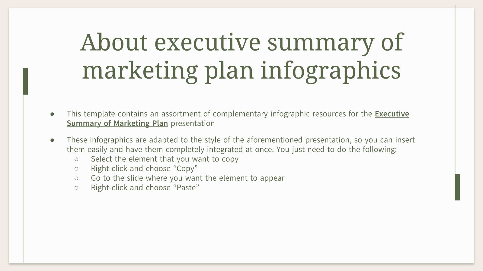 Executive Summary of Marketing Plan Infographics