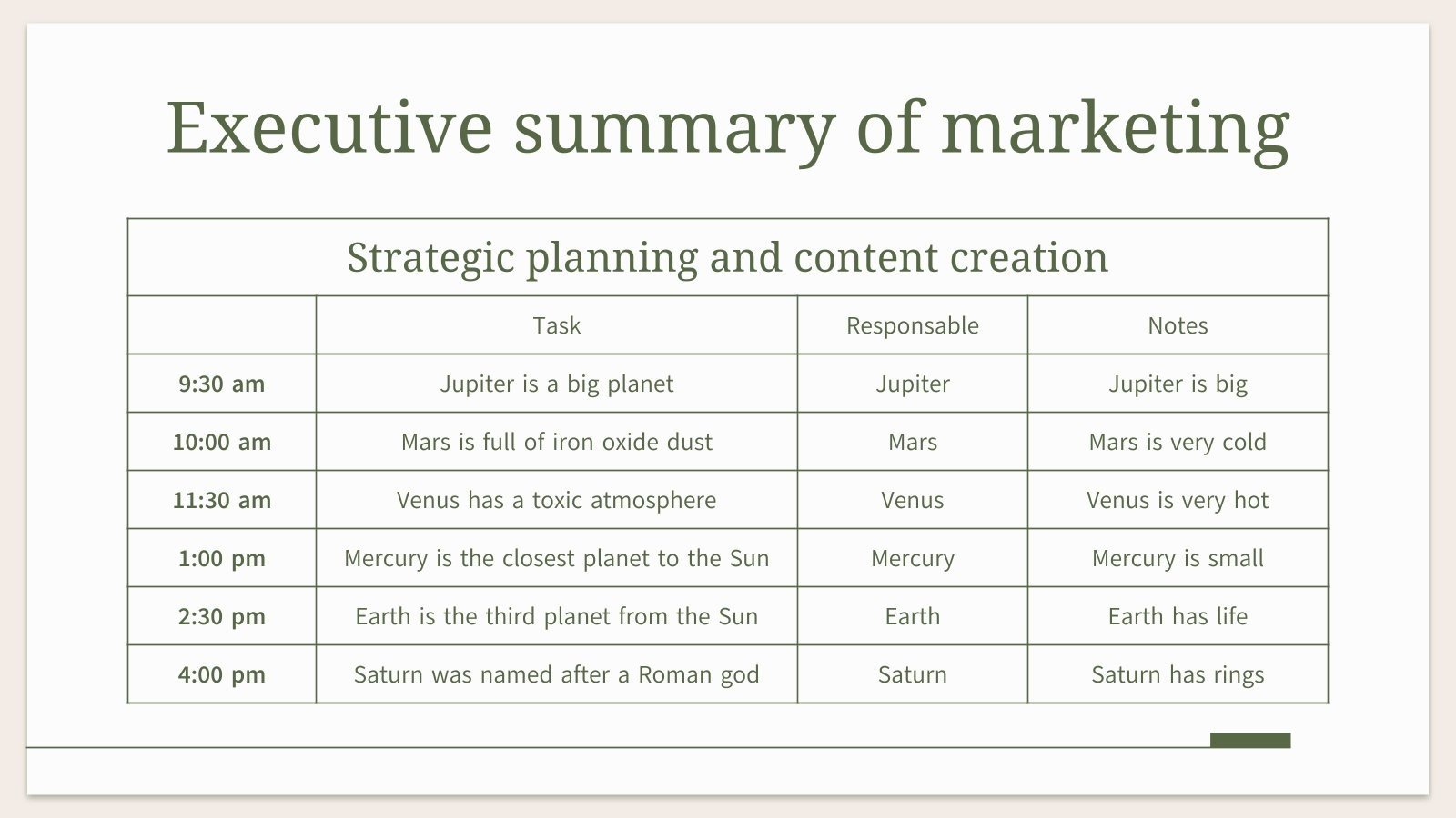 Executive Summary of Marketing Plan Infographics