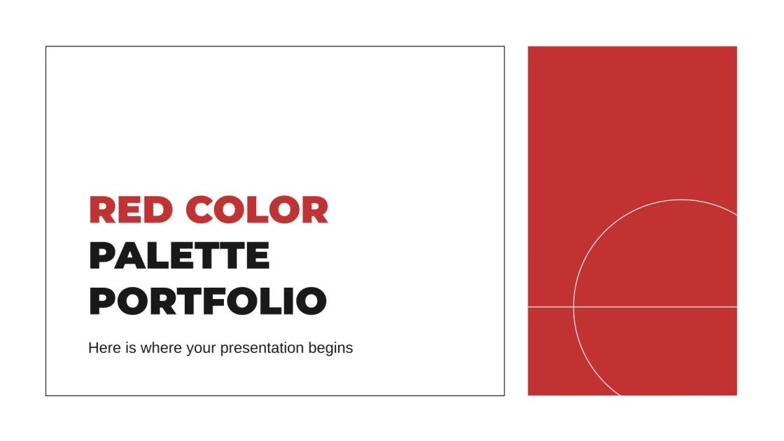 Red Color Palette Portfolio Presentation
