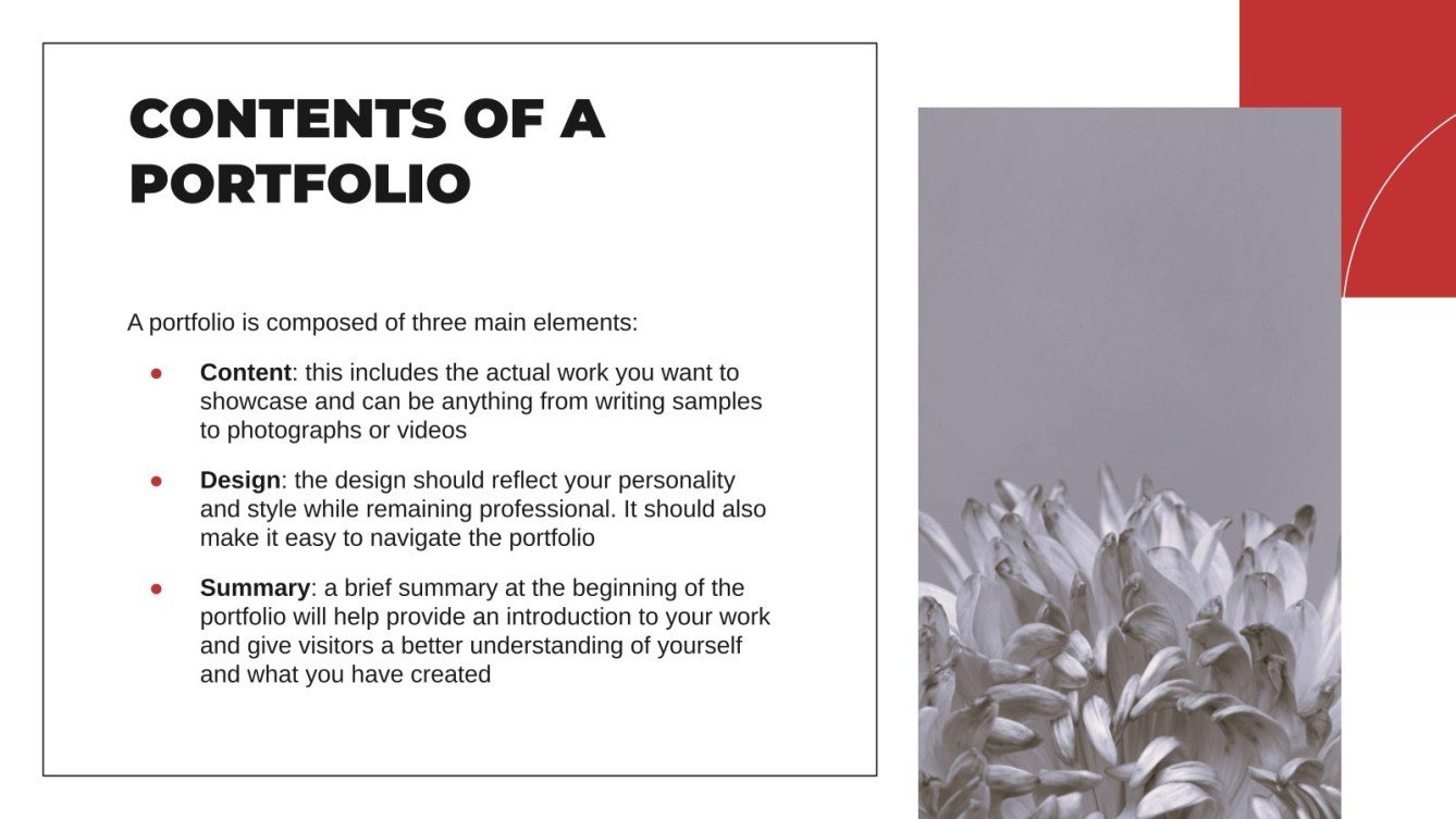 Red Color Palette Portfolio Presentation