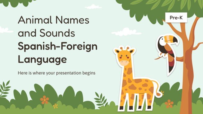 Animal Names and Sounds - Spanish - Foreign Language - Pre-K