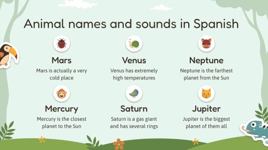 Animal Names and Sounds - Spanish - Foreign Language - Pre-K