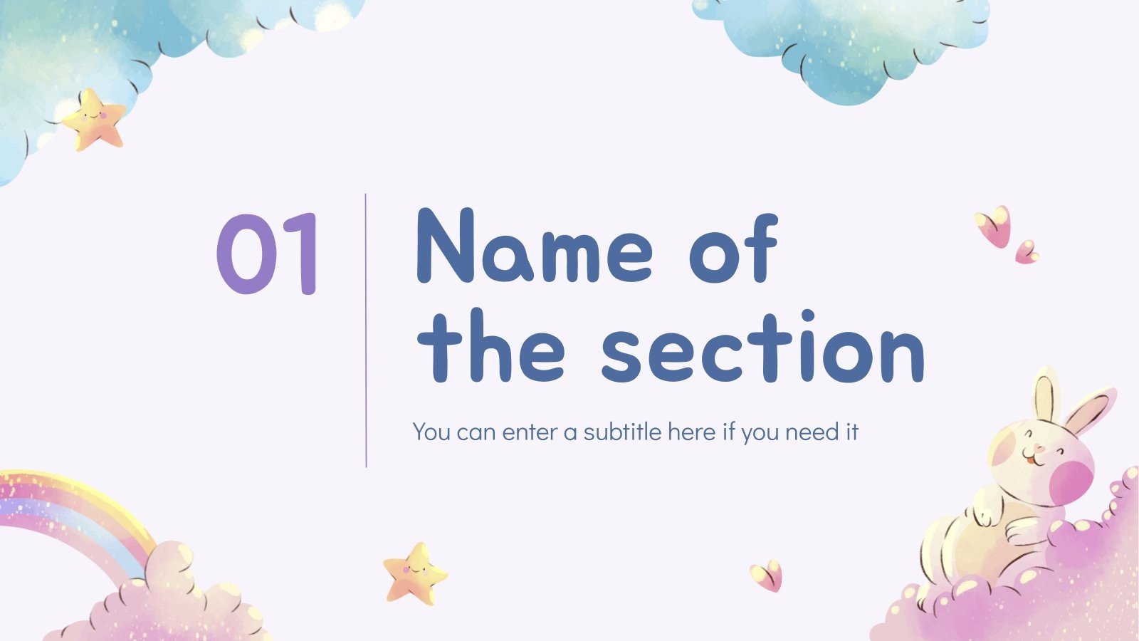 Lovely Watercolor Pastel Characters | Google Slides & PPT