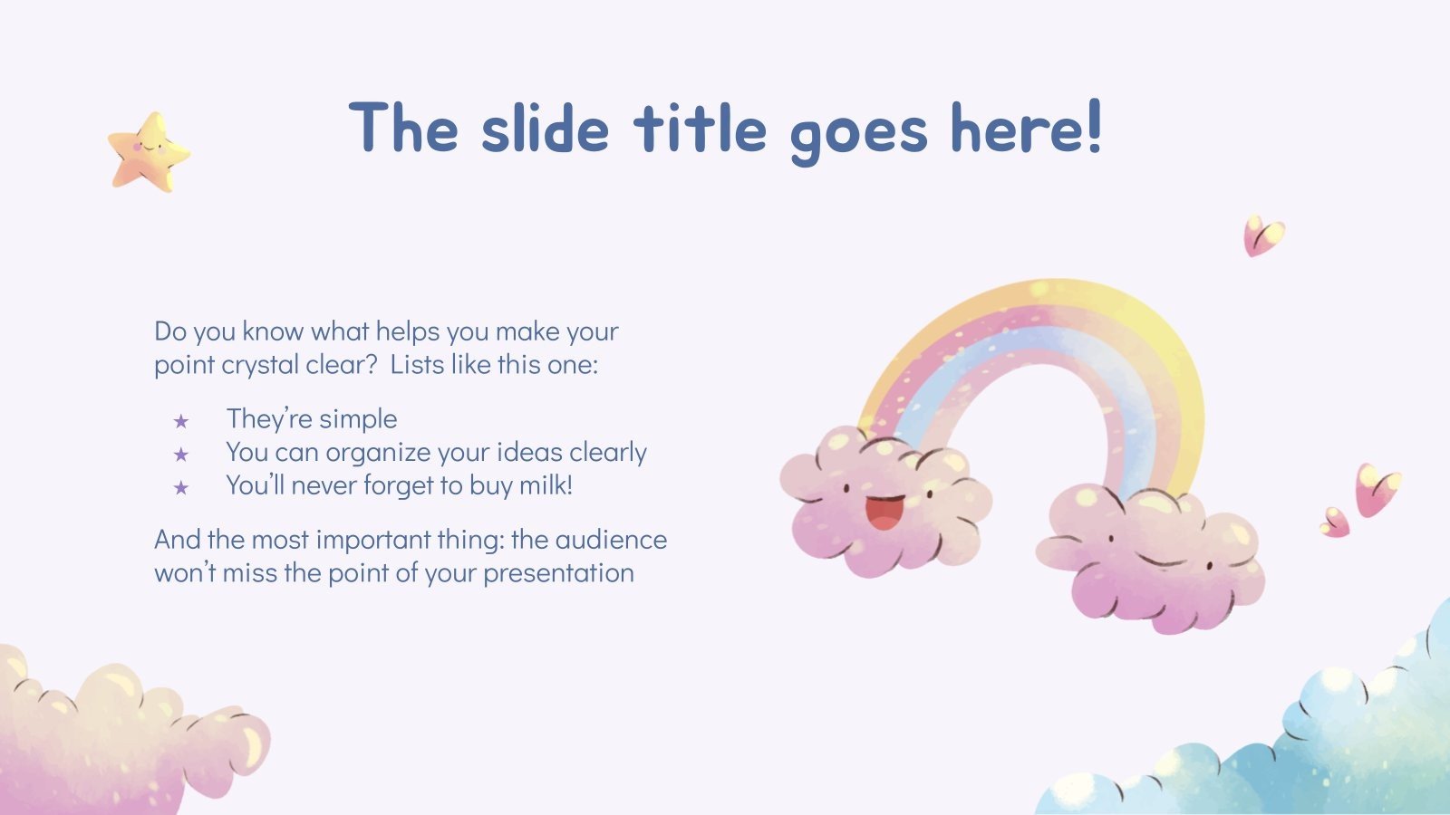 Lovely Watercolor Pastel Characters | Google Slides & PPT