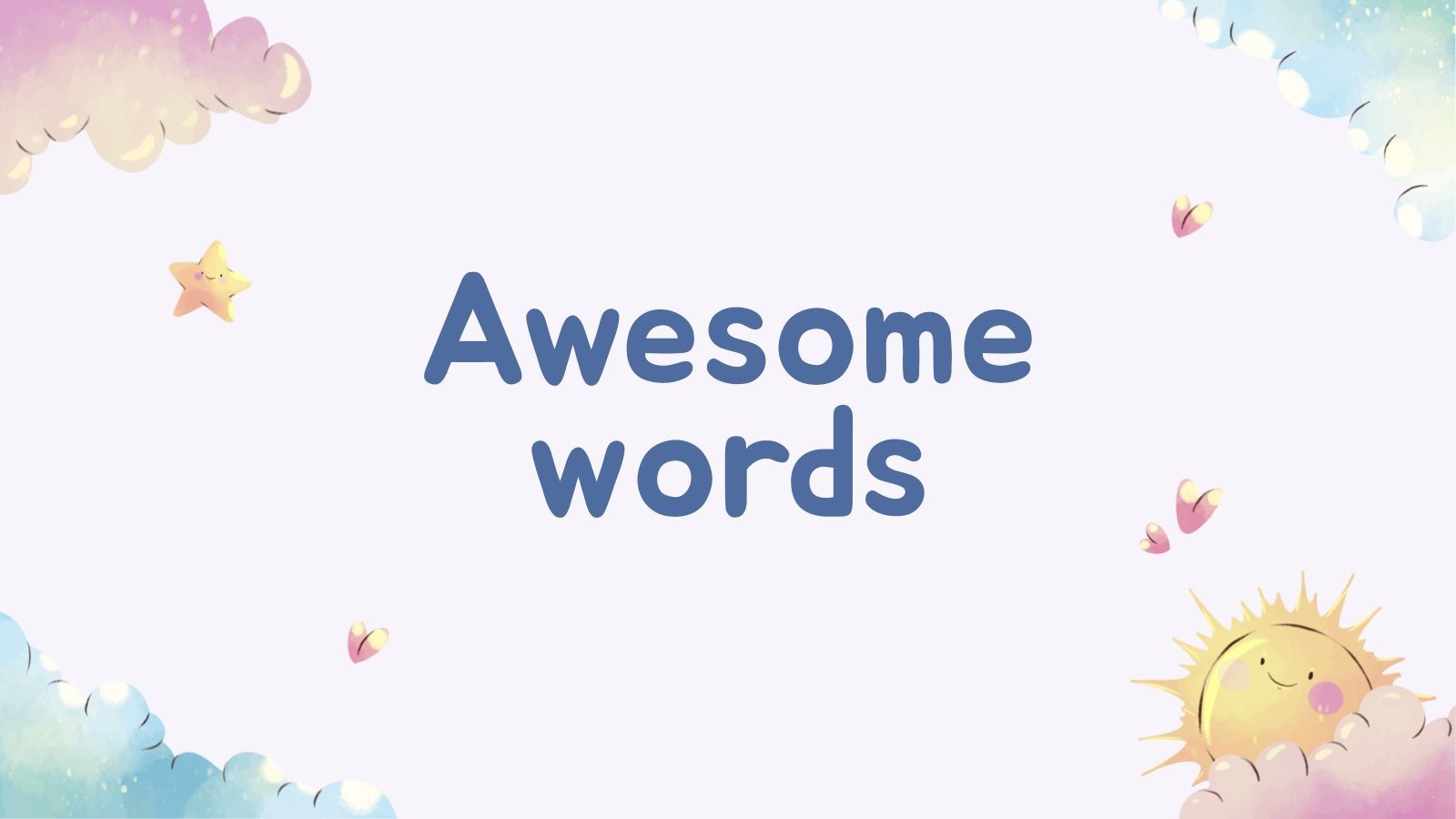 Lovely Watercolor Pastel Characters | Google Slides & PPT