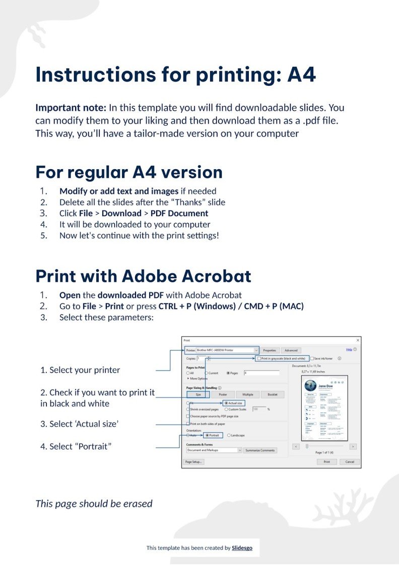 Scuba Diving Instructor CV | Google Slides and PowerPoint
