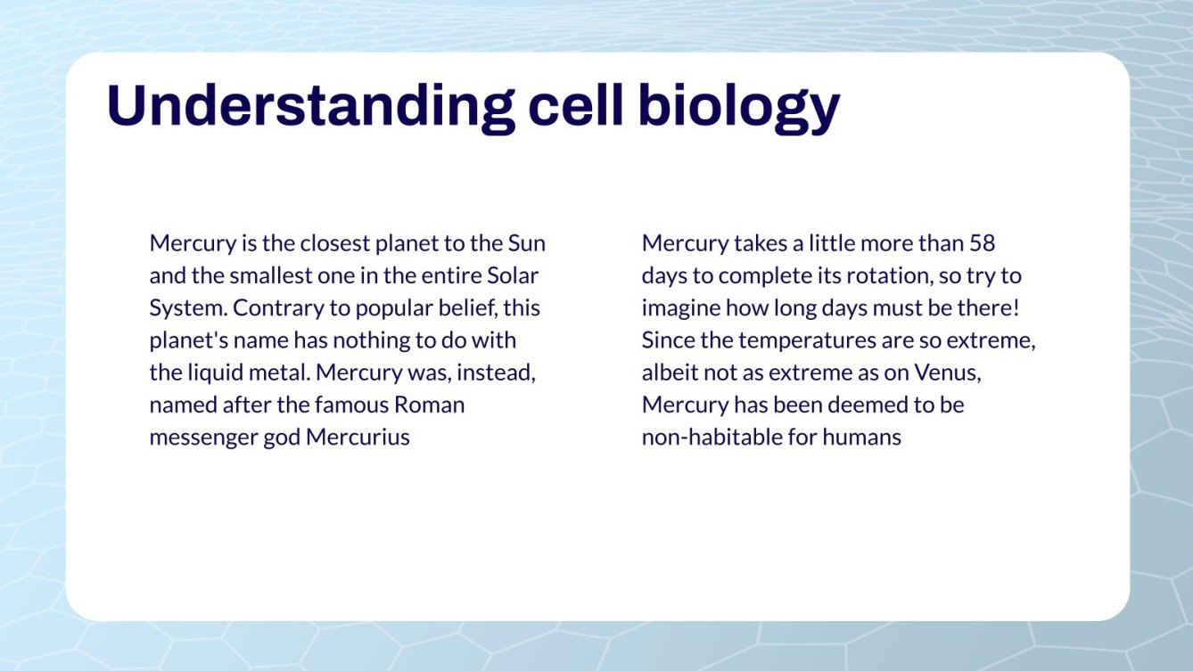 Cell Biology - Bachelor of Science in Human Biology