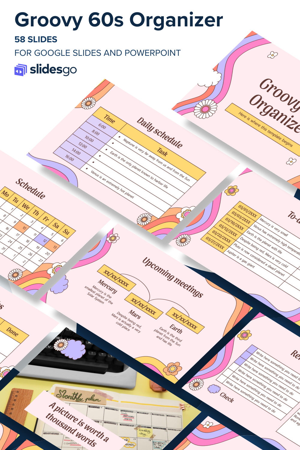 Groovy 60s Organizer | Google Slides & PowerPoint