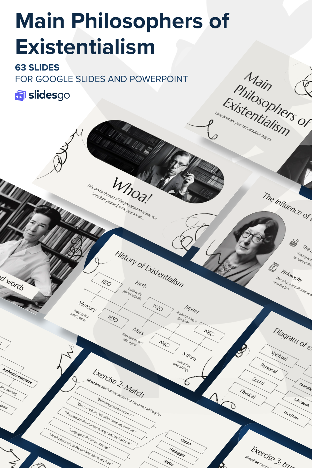 Main Philosophers of Existentialism | Google Slides & PPT