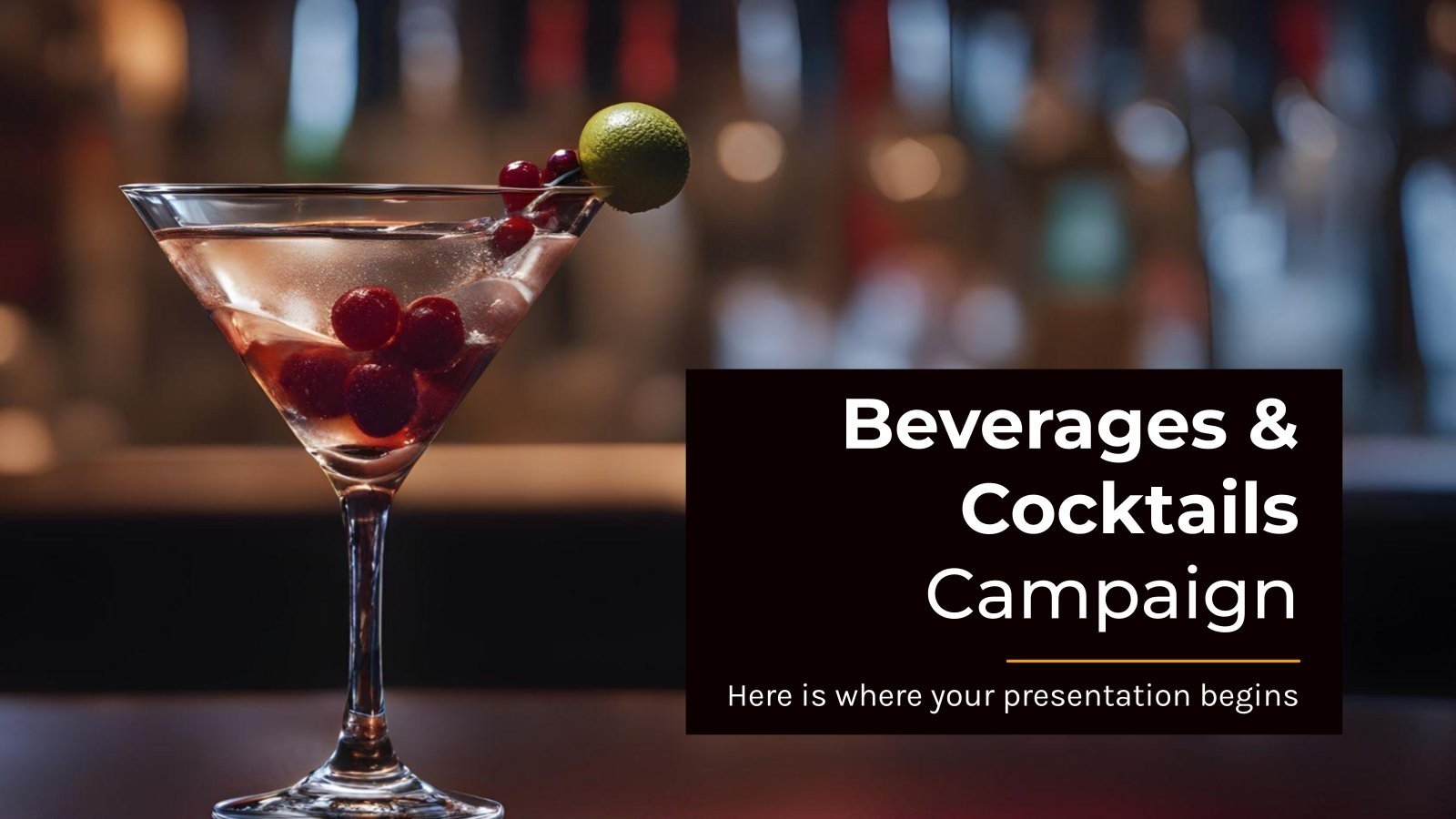 Beverages & Cocktails Campaign | Google Slides & PPT