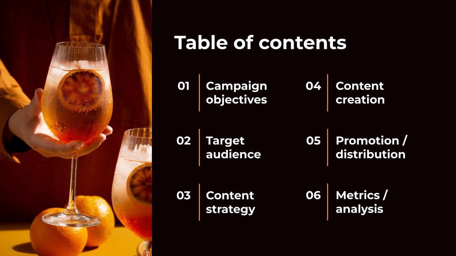 Beverages & Cocktails Campaign | Google Slides & PPT