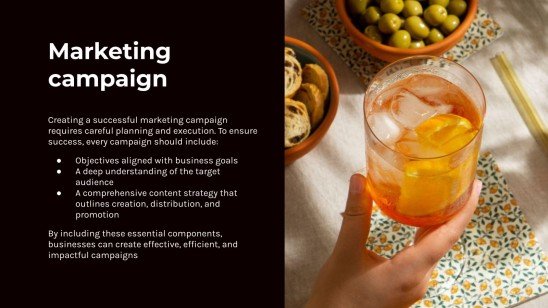 Beverages & Cocktails Campaign | Google Slides & PPT