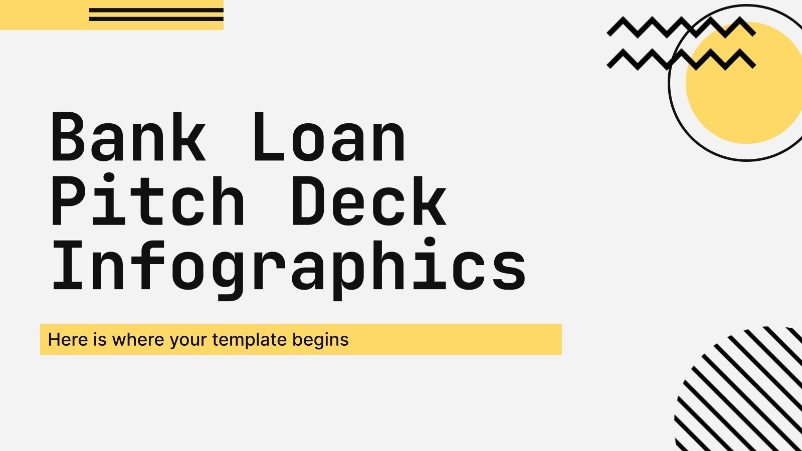 Bank Loan Pitch Deck Infographics