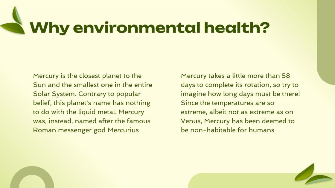 Environmental Health Sciences - Master of Public Health