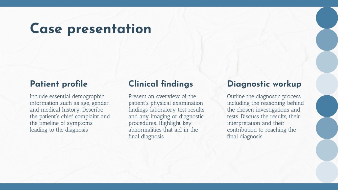 Indicators in Medical Cases Presentation