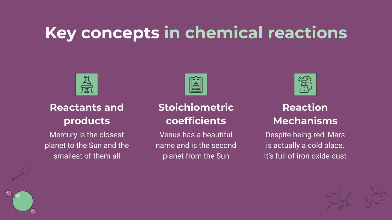 Chemical Reactions and Stoichiometry - Science - 11th Grade