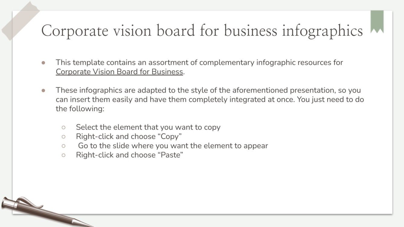 Infografías - Vision board corporativo para empresas