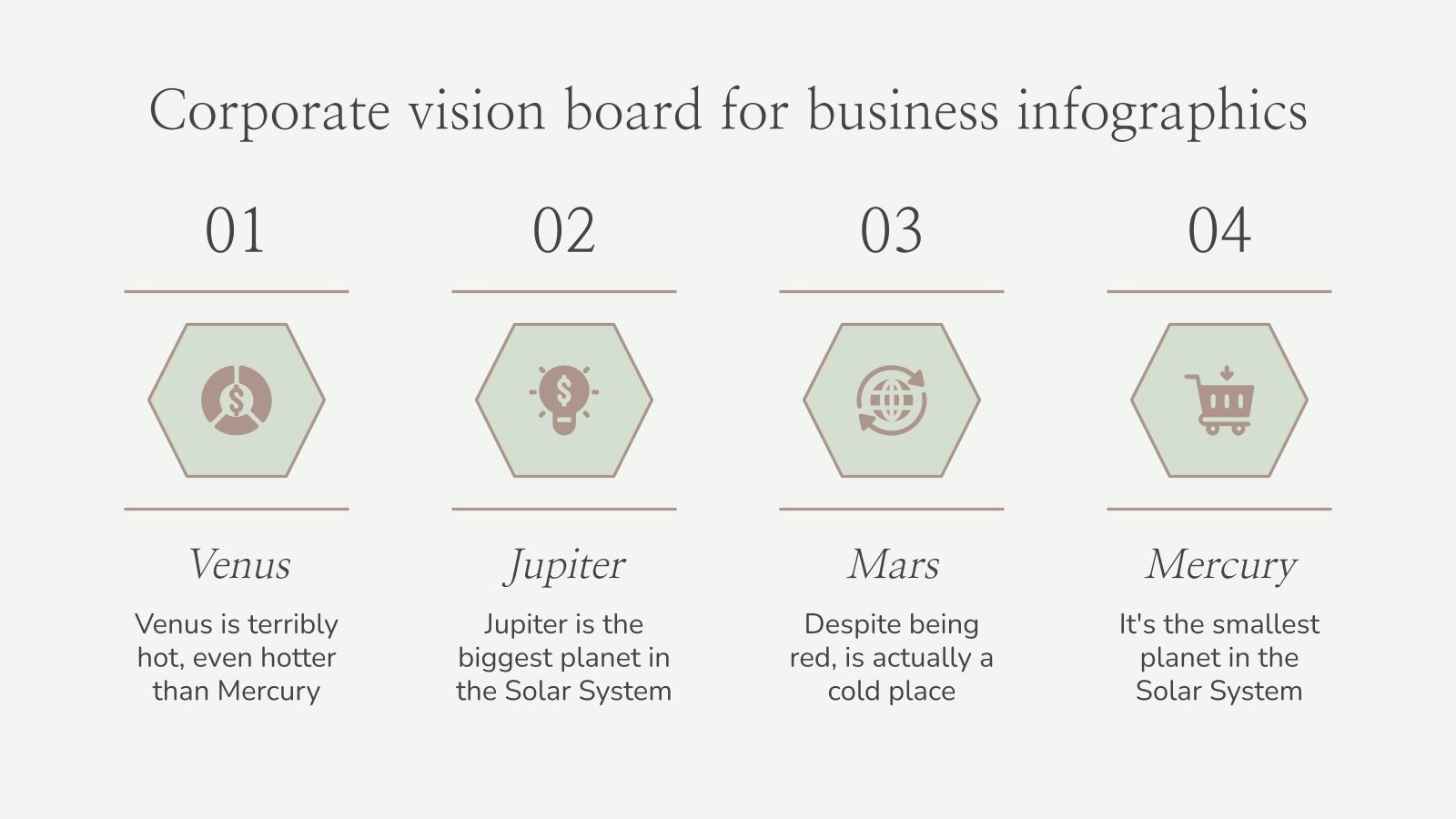 Corporate Vision Board for Business Infographics