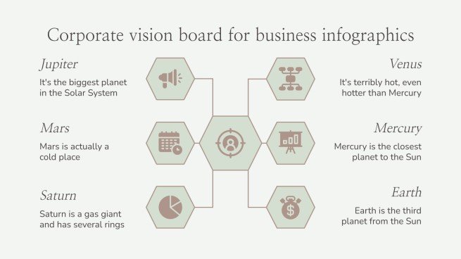 Corporate Vision Board for Business Infographics