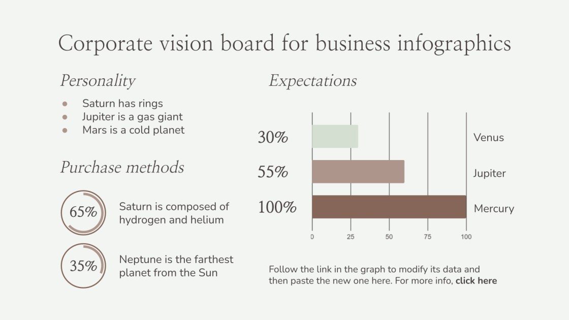 Corporate Vision Board for Business Infographics