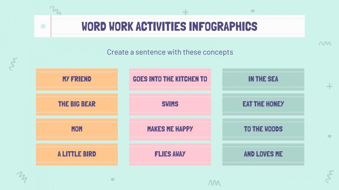 Word Work Activities Infographics | Google Slides & PPT template