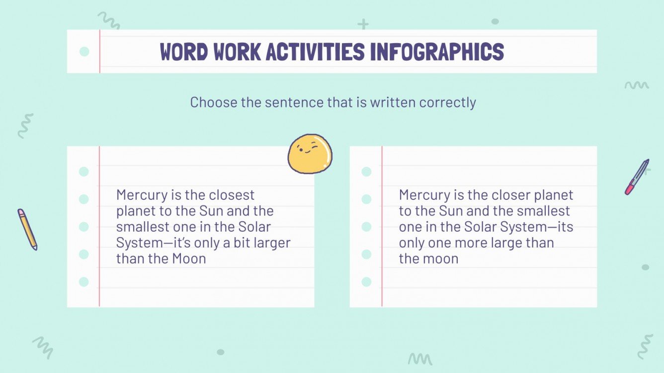 Word Work Activities Infographics | Google Slides & PPT template