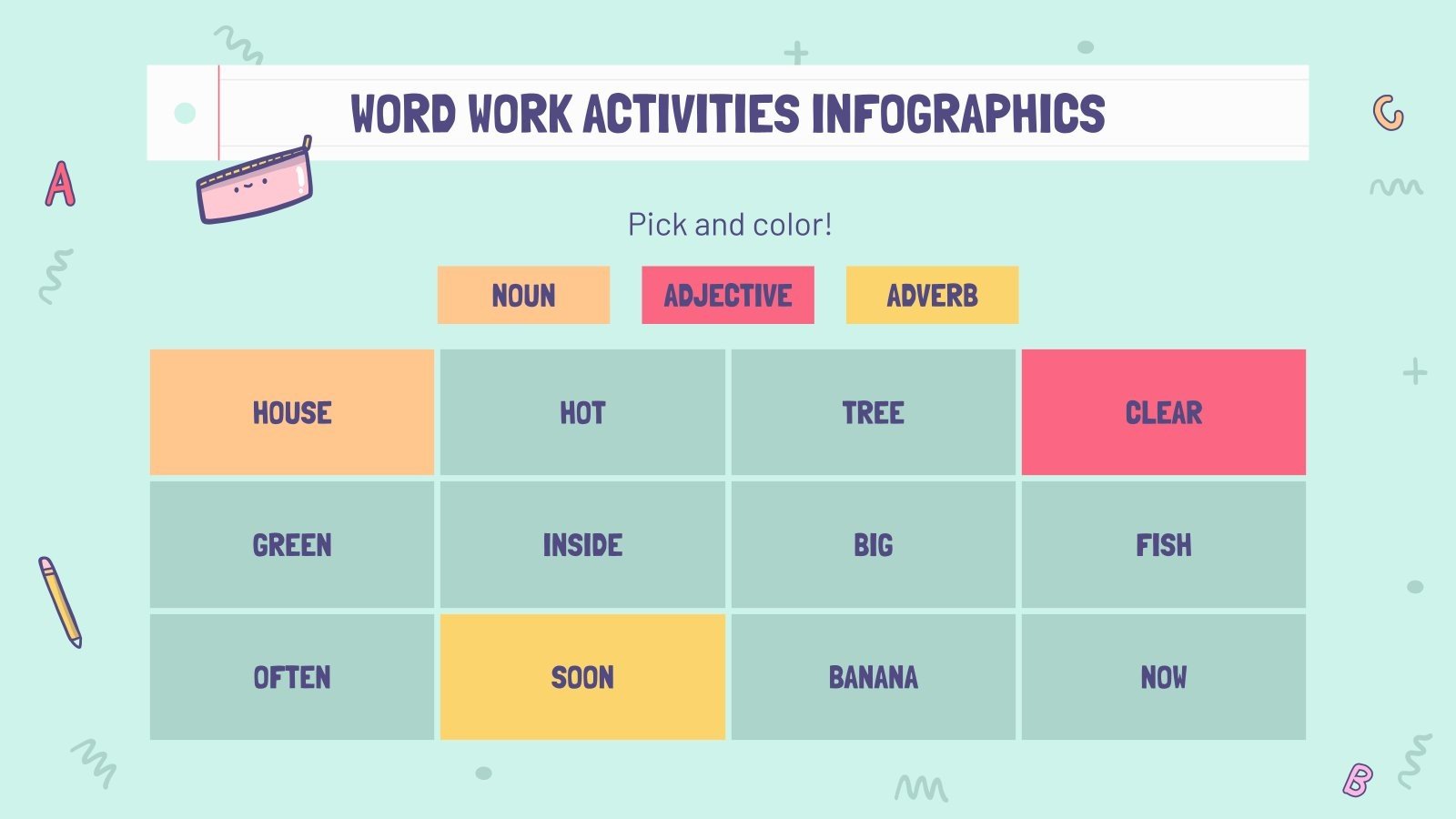 Word Work Activities Infographics | Google Slides & PPT template